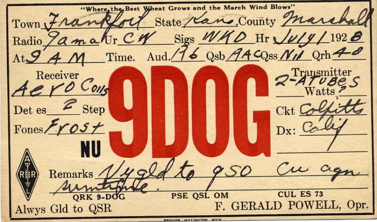 Vintage QSL Cards – The Sucharyna Thomas Web Site